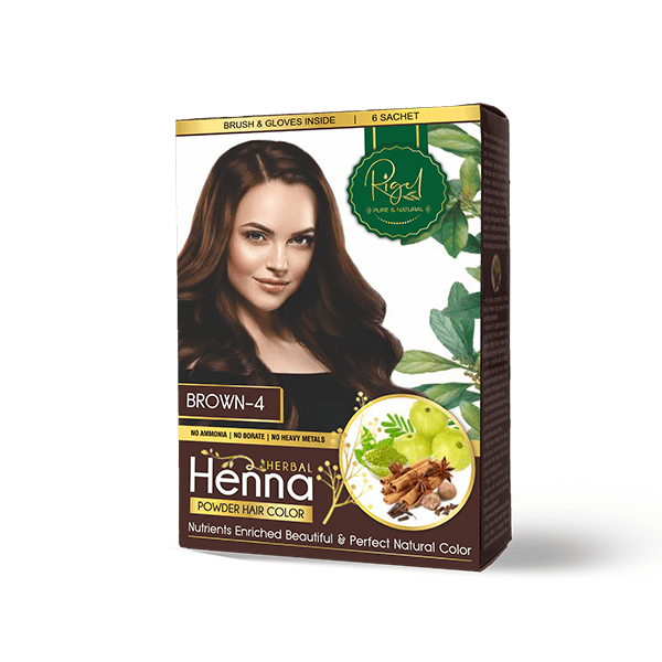 Rigel Herbal Henna Powder Hair Color Brown 4(Exp10/24) – Beauty Cave